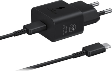 Samsung USB-C 25W vegglader med ladeledning (sort) - Elkjøp | Elkjøp