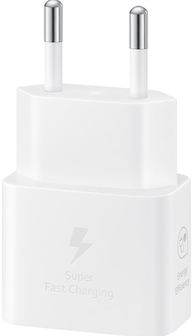 Samsung USB-C 25W vegglader med ladeledning (hvit) - Elkjøp