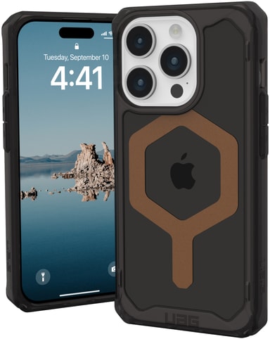 UAG Plyo MagSafe iPhone 15 Pro etui (sort/bronze) | Elgiganten | Elgiganten