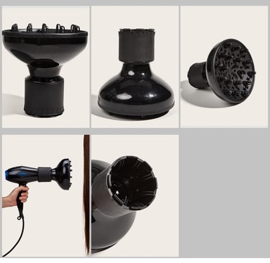 INF Silikon hårføner diffuser for bølget naturlig tykt hår Sort - Elkjøp