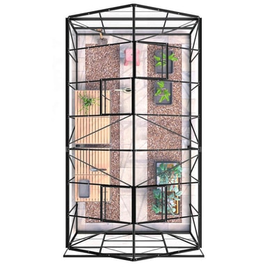 Lykke Drivhus Hybrid 11,3m2, sort - Elkjøp