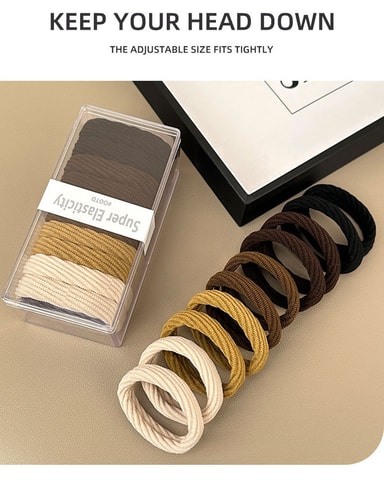 Elastiske hårbånd Scrunchy Hair Binder Tau 10-delt Flerfarget - Elkjøp