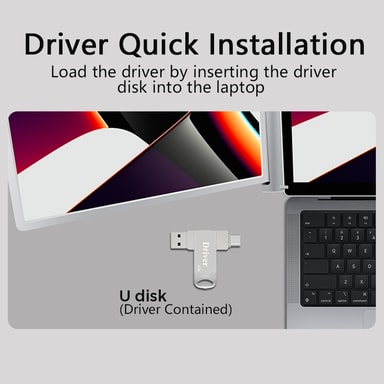 NÖRDIC doble bærbare 13,3""-skjermer med teleskopstativ for bærbar datamaskin 13""-17"", FHD ...