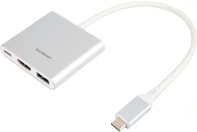 Sandstrøm 3-i-1 USB-C hub - Elkjøp | Elkjøp