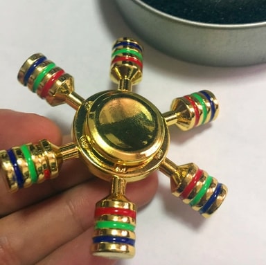 Fidget Spinner - Metal Gold Piston - Elkjøp