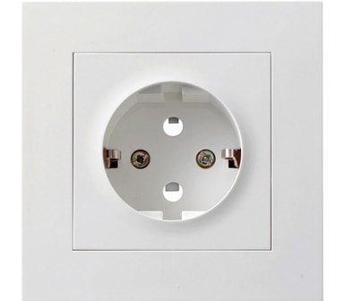 Stikkontakt Plus Enkel Innfelt Jord Polarhvit - Elkjøp | Elkjøp