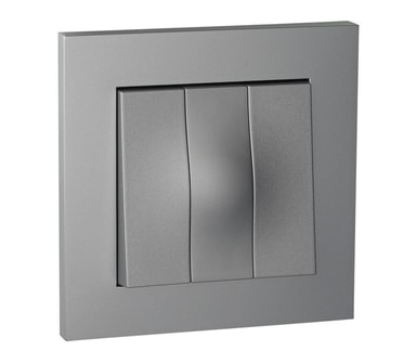 Bryter innfelt PLUS 1+1+1 ALU Elko - Elkjøp