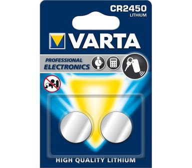 Batteri Varta CR2450 Lithium 3V 2-PK - Elkjøp | Elkjøp