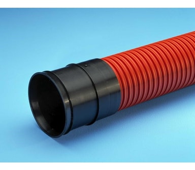 Dobbelvegget kabelrør SN8 110mm Rød. 6 meter lengde - Elkjøp