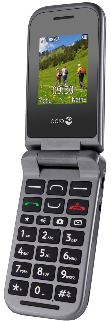 Doro PhoneEasy 609 mobiltelefon (stål) - Elkjøp