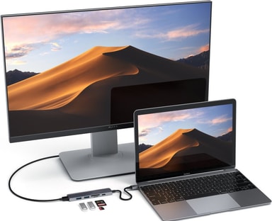 Satechi Slim USB-C MultiPort-adapter V2 (space grey) - Elkjøp | Elkjøp