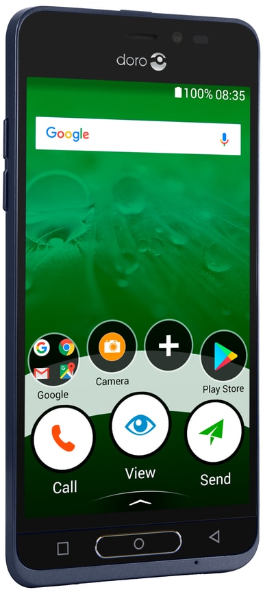 Doro 8035 smarttelefon (grå/blå) - Elkjøp