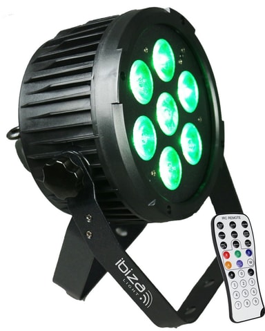 Ibiza Light 7x12W LED DMX RGBWA-UV PAR lampe - Elkjøp | Elkjøp