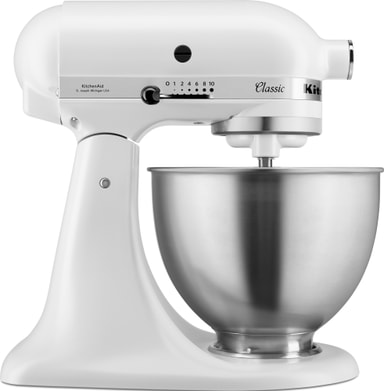 KitchenAid Classic kjøkkenmaskin 5K45SSEFW (hvit) - Elkjøp