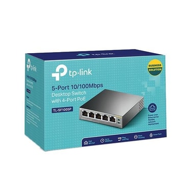 TP-Link Desktop Switch, 4-Ports, PoE, 100 Mbps, 58W, black - Elkjøp ...