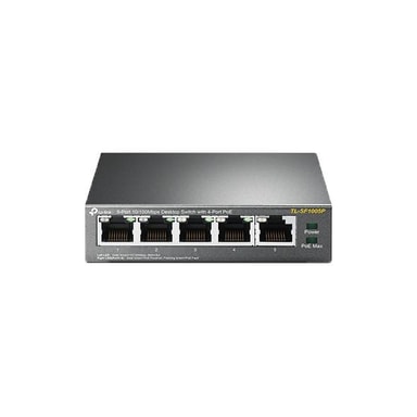 TP-Link Desktop Switch, 4-Ports, PoE, 100 Mbps, 58W, black - Elkjøp ...