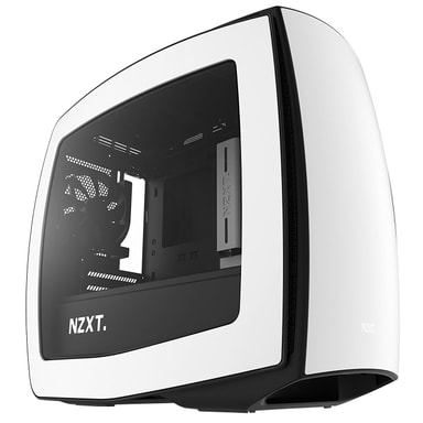 NZXT Manta Mini ITX PC-kabinett (matt hvit/sort- vindu) - Elkjøp