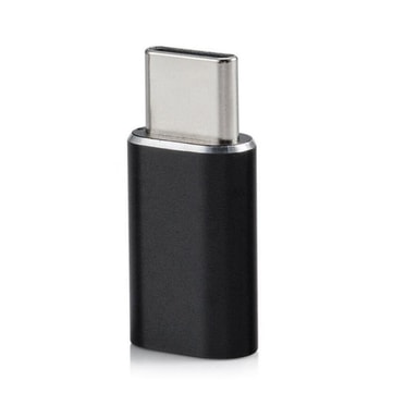 USB-C til Micro USB-adapter aluminium - svart - Elkjøp | Elkjøp