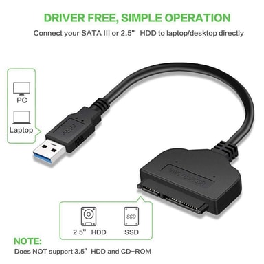 SATA harddisk til USB-adapter - Elkjøp | Elkjøp