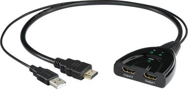 Hama HDMI splitter 2 stk. porter - Elkjøp