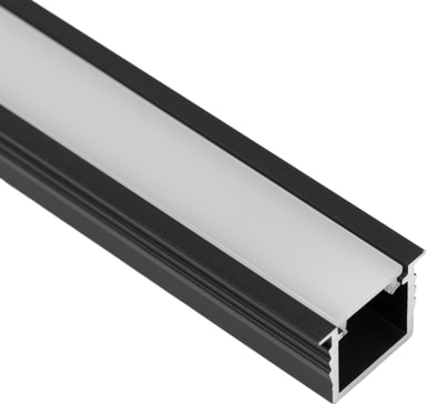 Loox5 innfelt aluminiumsprofil LED-lysstripe, 17 mm (sort) - Elkjøp