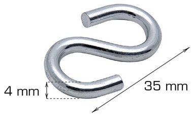 S-krokar - 4 mm - Elkjøp