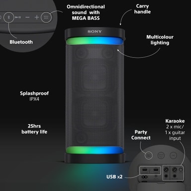 Sony bærbar trådløs høyttaler SRS-XP700 (sort) - Elkjøp