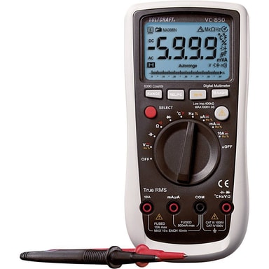 VOLTCRAFT VC850 Handmultimeter Kalibrerad enligt (ISO) digital CAT III 1000 V, CAT IV 600 V ...