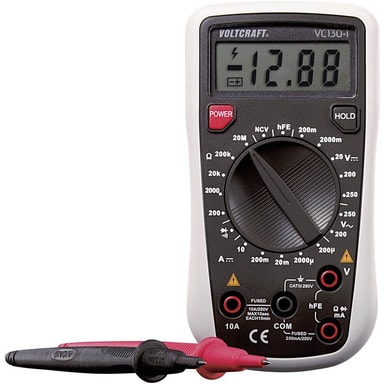 VOLTCRAFT VC130-1 Handmultimeter Kalibrerad enligt (ISO) digital CAT ...