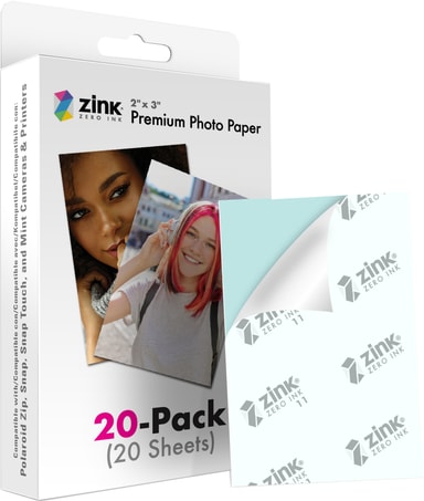 Polaroid ZINK Zero-Ink fotopapir 2” x 3” (20-pk.) - Elkjøp | Elkjøp