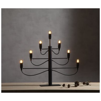 Ljusstake/elljusstake - 60x52cm - milano - svart - star trading ...