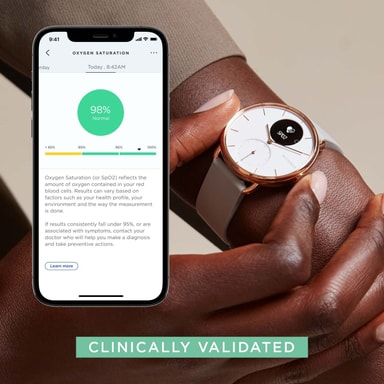 Withings ScanWatch Hybrid smartwatch 38mm (roséguld) - Elgiganten ...