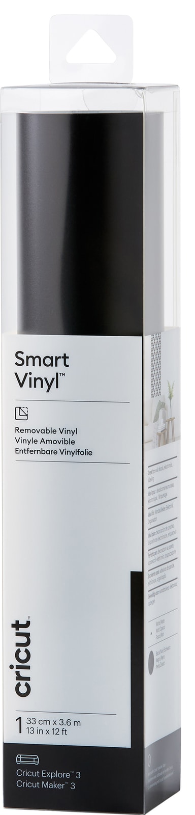 Cricut Smart Vinyl Removable vinylark 33x366 cm (sort) - Elkjøp