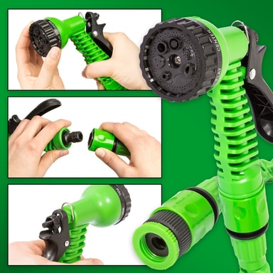 Hageslange med Vanningspistol - 30 m,grønn - Elkjøp