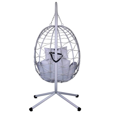 Lykke Hengestol Egg Stol, hvit - Elkjøp | Elkjøp