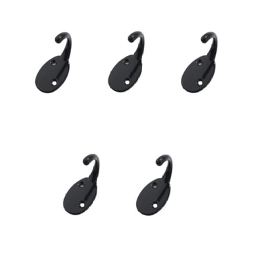 5-pack vintage krokar i europeisk stil Sort - Elkjøp