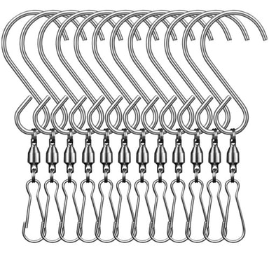 10 pakke dreibare kroker Vindspinner S-formet krok Sølv - Elkjøp | Elkjøp