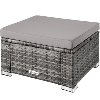 Puff poly rotting, med pute - grå - Elkjøp