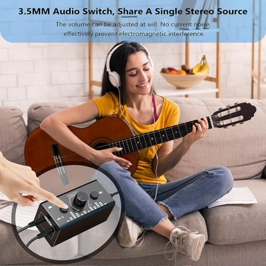 NÖRDIC Bi-Directional 3,5 mm jack lydbryter 2 i 1 ut / 1 i 2 ut analog ...