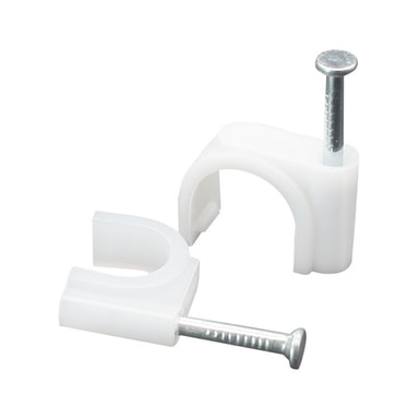 Kabelklemmer med spiker 100-pak Hvit 10 mm - Elkjøp | Elkjøp