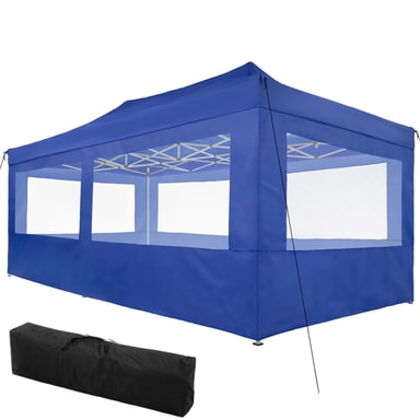 Partytelt, paviljong Viola 3x6m med 4 vegger - blå - Elkjøp