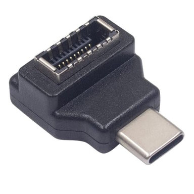 NÖRDIC Type E hunn til USB-C hann 90 graders vinklet adapter - Elkjøp ...
