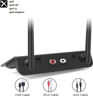 NÖRDIC Bluetooth 5.2 trådløs sender og mottaker DAC Qualcomm aptX ...