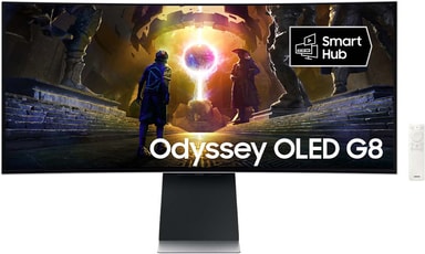 Samsung Odyssey G8 S34DG850S 34" buet OLED-skærm | Elgiganten | Elgiganten