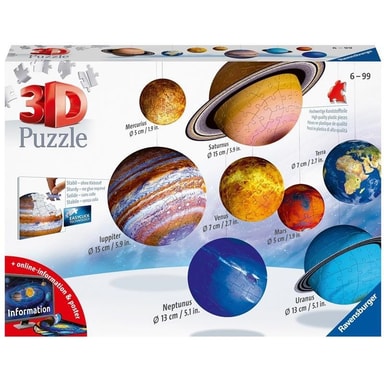 Ravensburger 3D Puzzle Solar System 27/54/7 - Elkjøp