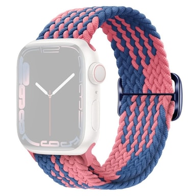 SKALO Flätat tygarmband Apple Watch Series 4-6 44mm - Rosa-Blå ...