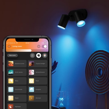 Philips Hue Fugato dobbelt spotlys 2x4,2W GU10 (sort) - Elkjøp | Elkjøp