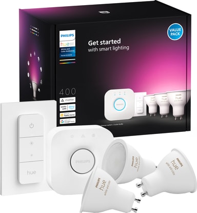 Philips Hue WCA aloituspakkaus 4,2 W, GU10 - Gigantti verkkokauppa