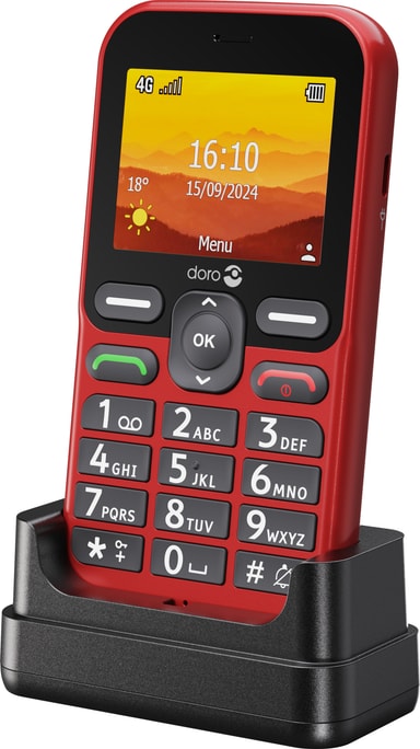 Doro Leva L11 mobiltelefon (rød) - Elkjøp | Elkjøp
