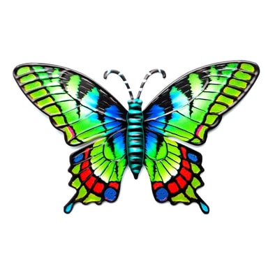 Perhonen seinätarra puutarhakoriste 18,5x0,3x12cm - Gigantti verkkokauppa